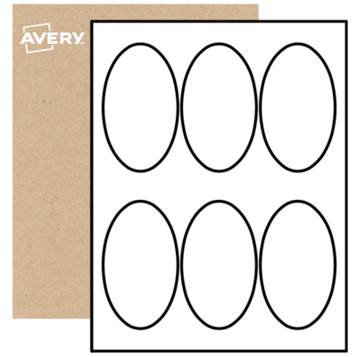 Printable Oval Labels, Matte White Paper with TrueBlock Technology, 4-1 ...
