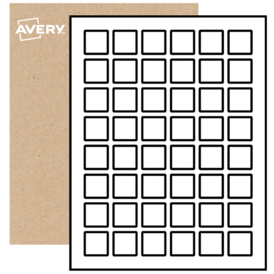 Printable Square Labels, Matte White Paper with TrueBlock Technology, 1 ...