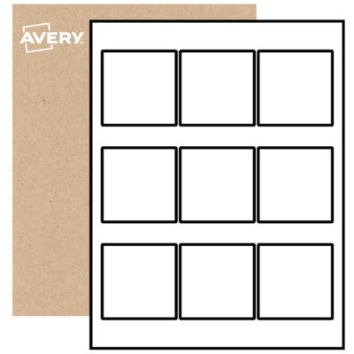 Printable Square Labels, Matte White Paper with TrueBlock Technology, 2 ...
