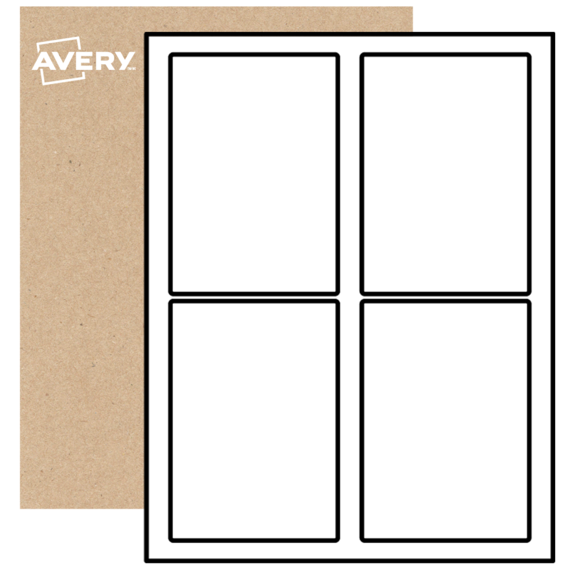 Printable Rectangle Labels, Matte White Paper with TrueBlock Technology ...