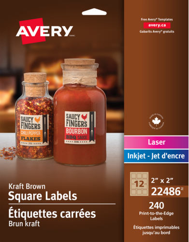 White 2" x 2" Square Labels | Avery 22806
