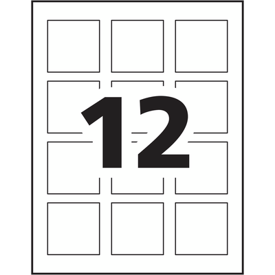 Avery Print-to-the-Edge Square Labels - 22816 - Template