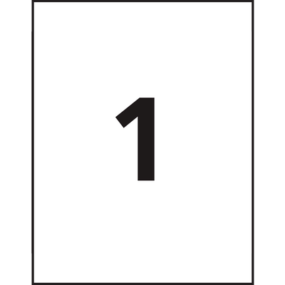 Avery Full-Sheet Shipping Labels - 8-1/2 x 11 - 5165 - 1 labels per sheet