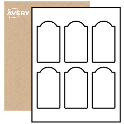 Printable Arched Labels, Matte White Paper, 2-1/4" x 4" | Avery