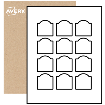Printable Arched Labels, Freezer Safe Paper, 1-3/4" x 1-3/4" | Avery