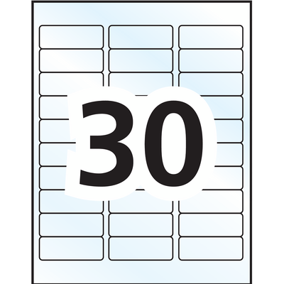 Avery Glossy Address Labels - 7660 - 30 labels per sheet