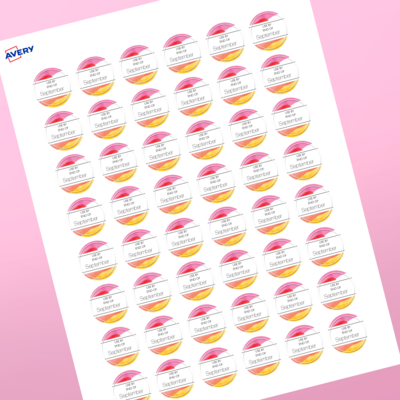 1 - Professional Printed Round Labels - Matte White Paper | Avery