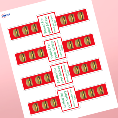 7-3/4 x 2-1/4 - Professional Printed Band Labels - EcoFriendly Matte ...