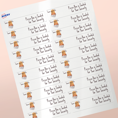 1 x 4 - Professional Printed Rectangle Labels - Glossy White Paper | Avery