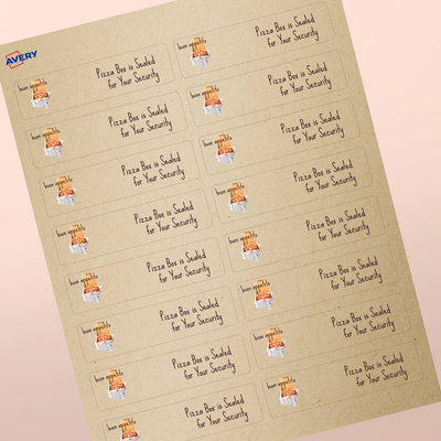 1 x 4 - Professional Printed Rectangle Labels - Kraft Brown Paper | Avery
