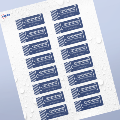 1 x 2-5/8 - Professional Printed Rectangle Labels - Removable Decal ...