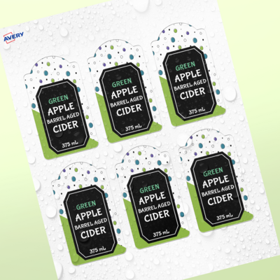 2-1/4 x 4 - Professional Printed Arched Labels - Removable Decal Film ...