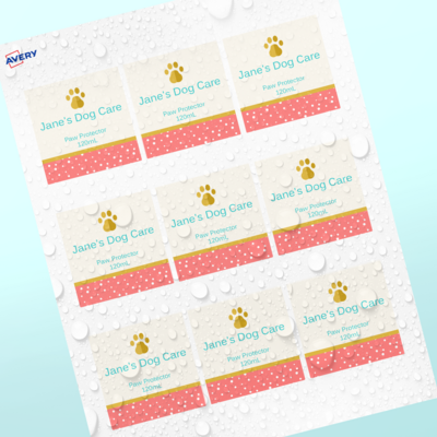 2-1/2 x 2-1/2 - Professional Printed Square Labels - Durable White Film ...