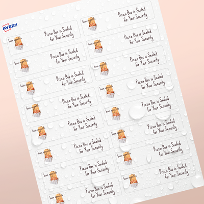 1 x 4 - Professional Printed Rectangle Labels - Removable Decal Film ...