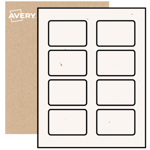 Printable Rectangle Labels, Hemp Fiber Paper, 2