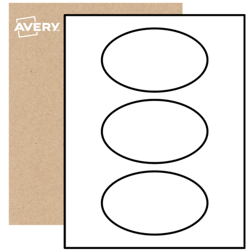 3 x 5 - oval Blank Oval Labels, Print to the Edge | Avery