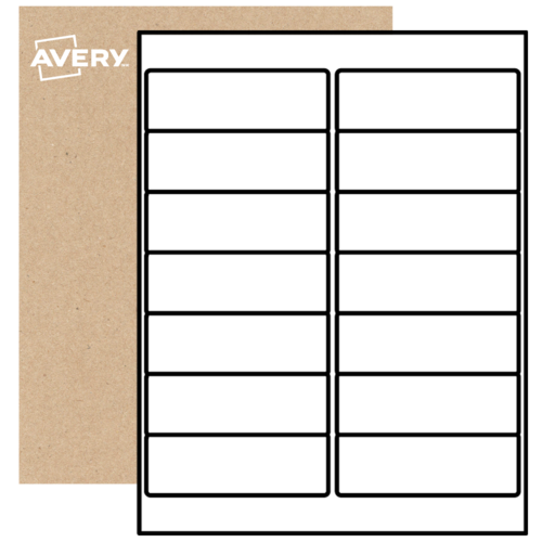 1-1/3 x 4 Blank Rectangle Labels | Avery