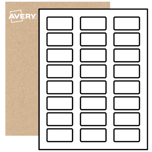 1 x 2 Blank Rectangle Labels, Print to the Edge | Avery