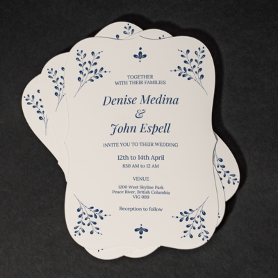 Custom Postcard - Flourished, Printed Single Sided Portrait 7" X 5" | Avery
