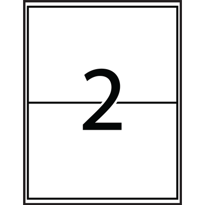 Avery Rectangle Labels - 5-1/2" x 8-1/2" Template