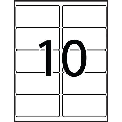 Avery Rectangle Labels - 2" x 4" Template