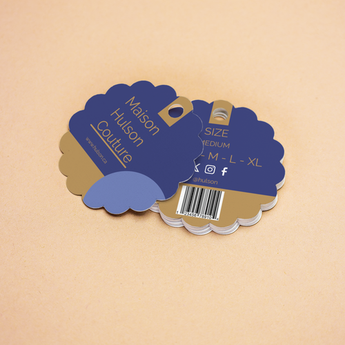 Custom Scallop Round Hang Tag, Printed Double Sided, 2.5" | Avery