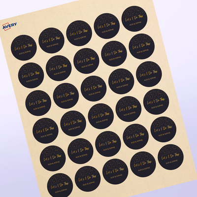 1-1/4 - Professional Printed Round Labels - Estate #9 Paper | Avery