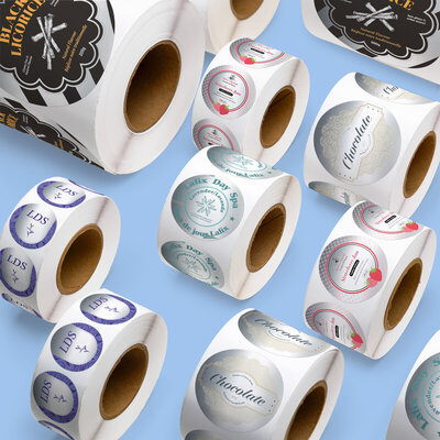 Silver Metallic Paper, 0.75", Round Labels