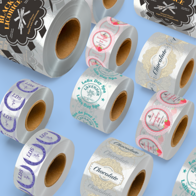 Clear Film BOPP, Matte Laminate, 2.25", Round Labels