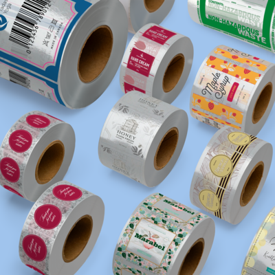 Clear Film BOPP, Matte Laminate, 5" x 5", Square Labels