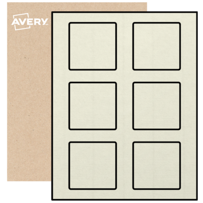 Printable Square Labels, Estate #9 Paper, 2-3/4" x 2-3/4" | Avery