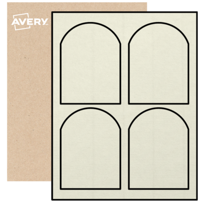 Printable Arched Labels, Estate #9 Paper, 4-3/4" x 3-1/2" | Avery