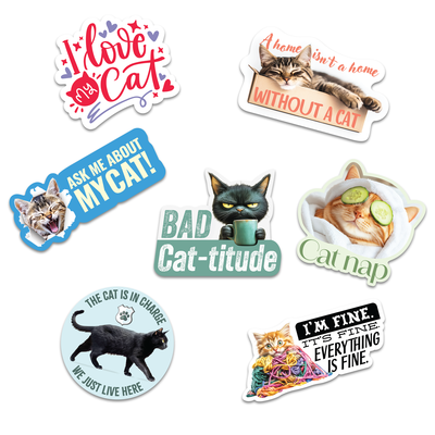 Cats Sticker Multipack, 7 stickers/pack | Avery