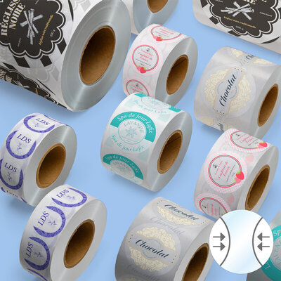 Clear Squeezable Film, Glossy Laminate, 1.5", Round Labels