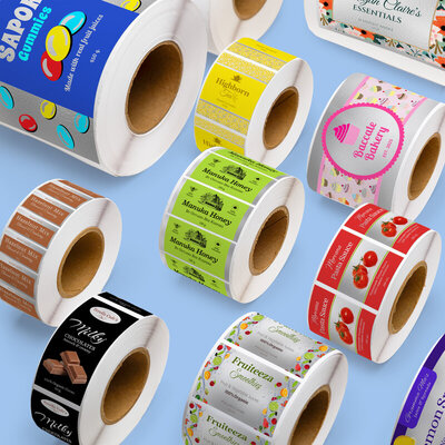 Chrome Silver Film BOPP, Matte Laminate, Paper Liner, 7" x 1 ...