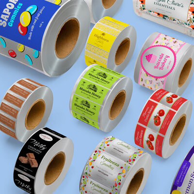 Chrome Silver Film BOPP, Glossy Laminate, PET Liner, 4" x 3", Rectangle ...