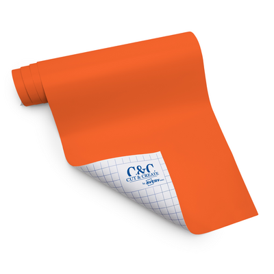 Matte Removable Vinyl, Orange, 12" x 48"